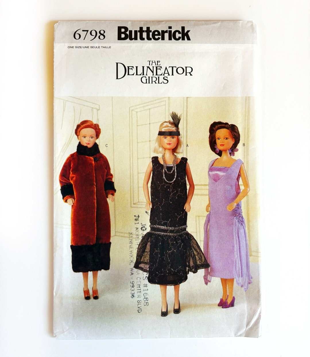 Butterick 6798 333 Delineator Girls Circa 1925 Barbie Flapper Dresses ...