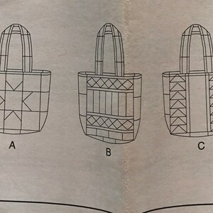 Mccall's 6094 Quilt Pattern Tote Bags Ohio Star Flying Geese Uncut ...