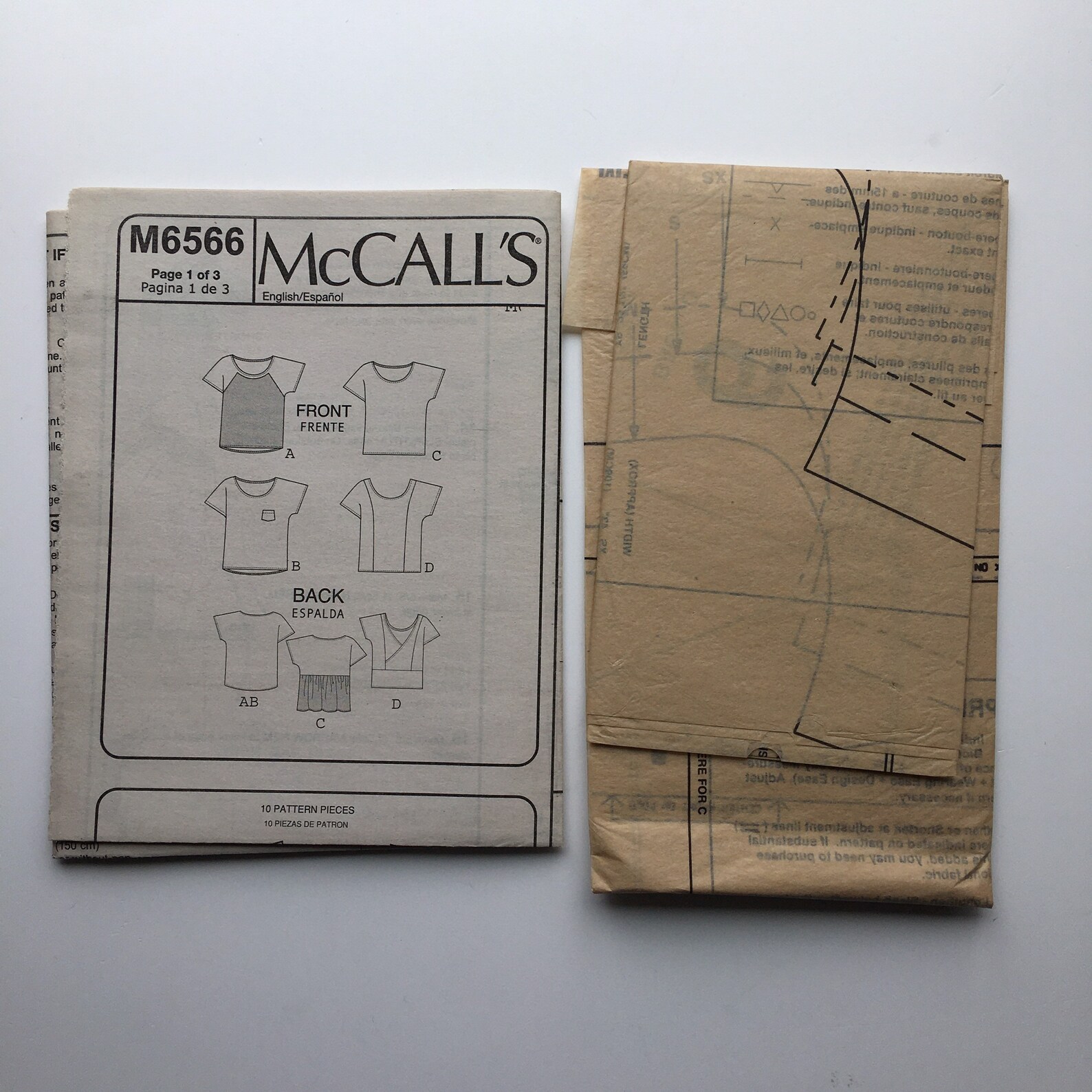 Mccall's 6566 Pullover Stretch Knit Tops Tee Shirts Misses - Etsy