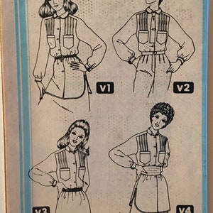 Simplicity 9140 Button Front Top or Tunic Peter Pan Collar Front Tucks ...