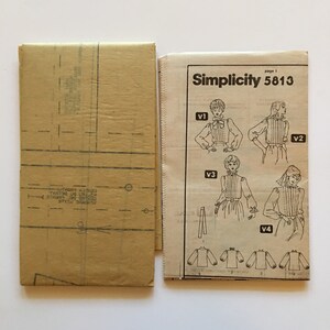 Simplicity 5813 Edwardian Victorian Blouse High Neck Tucks Ruffled ...