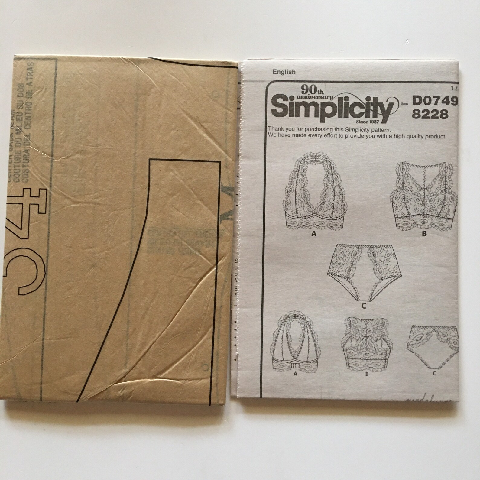 Simplicity 0749 Misses' Soft Cup Bras and Panties Bralette Halter ...