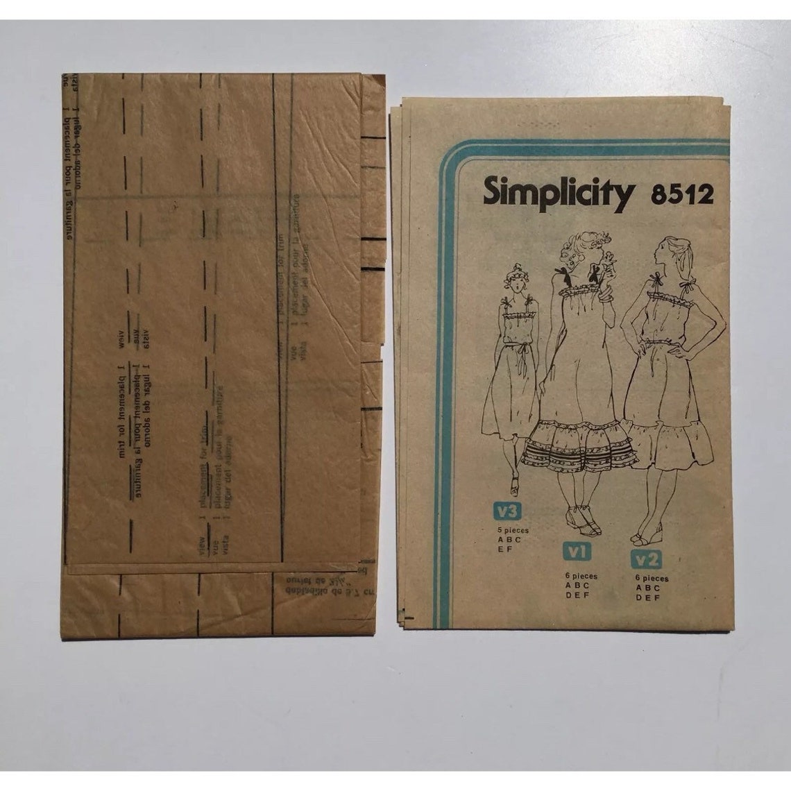 Simplicity 8512 Pullover Sundress and Tie Belt Misses 6-8 Uncut Sewing ...