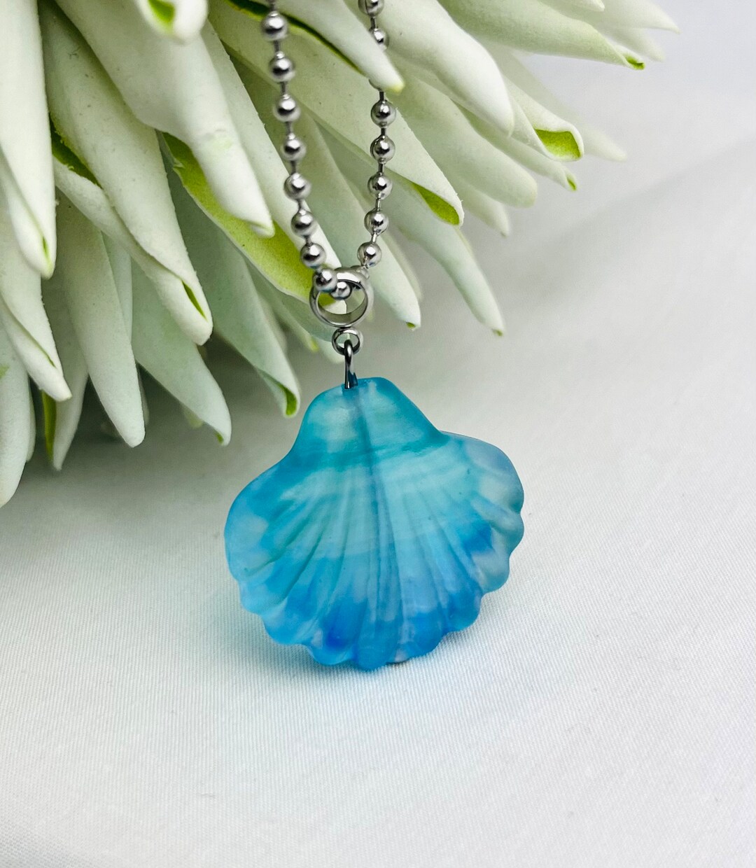 Shell Lampwork Bead Necklace Pendant by Jacqueline Herzog, Sea, Beach ...