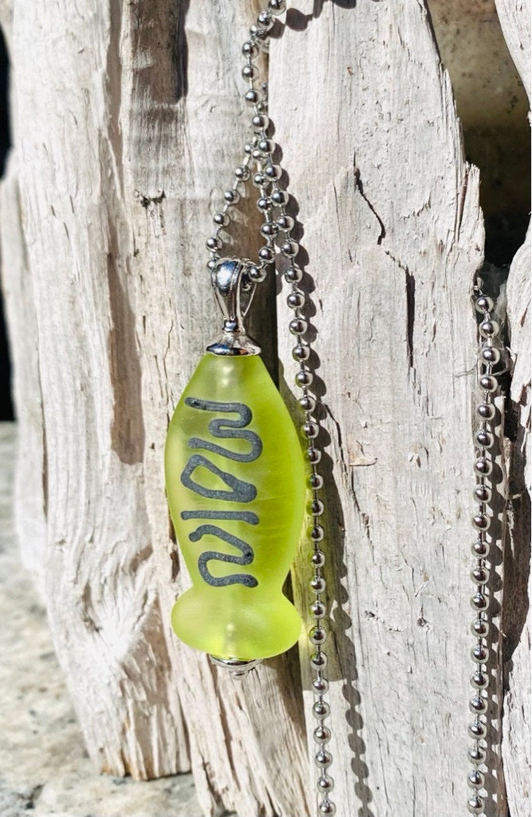 Moin Fish Chain Pendant Lampwork Glass Bead / Lampwork Bead by ...