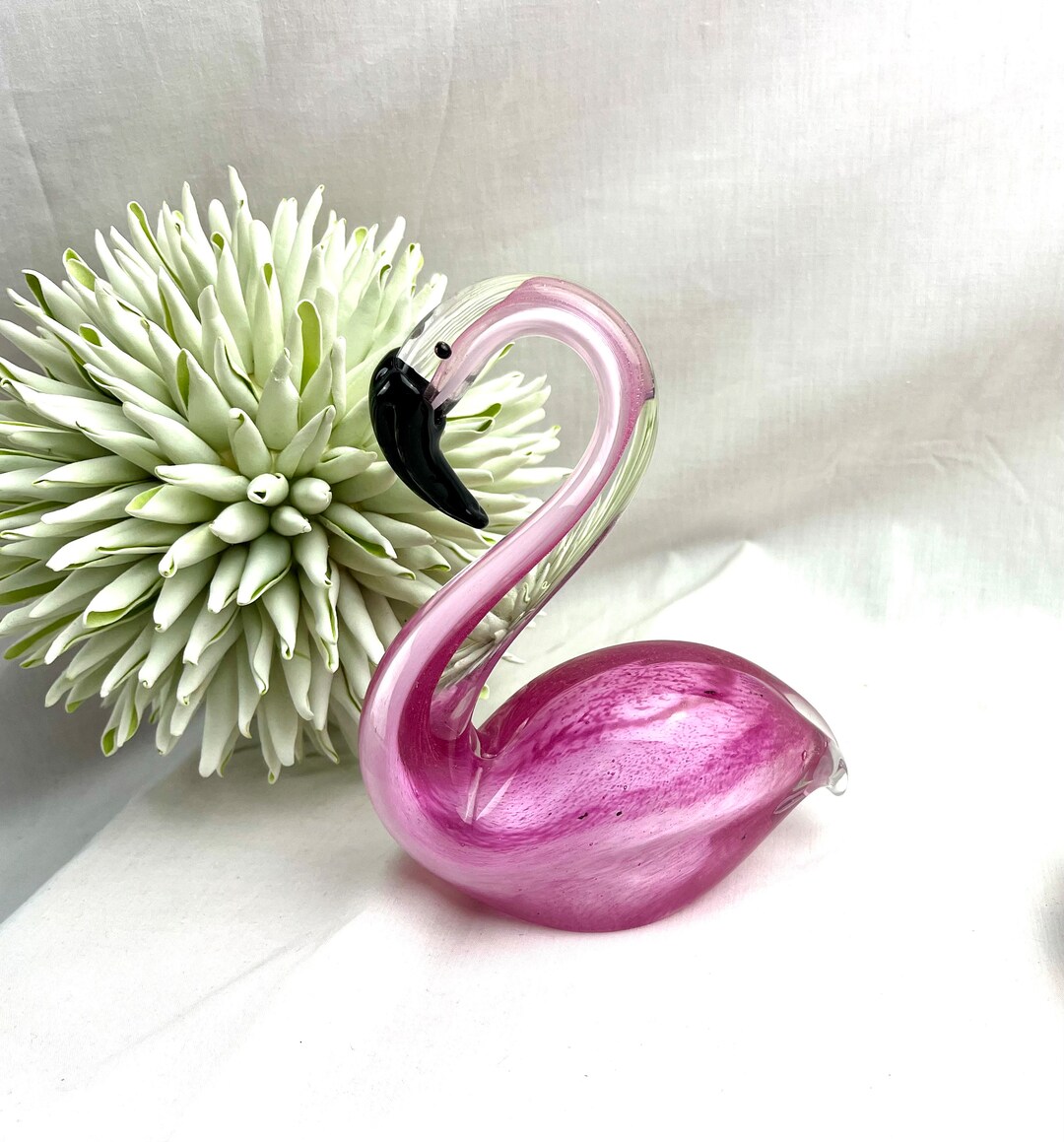Glass Flamingo Paperweight or as a Decoration to Stand Up, Unique ...