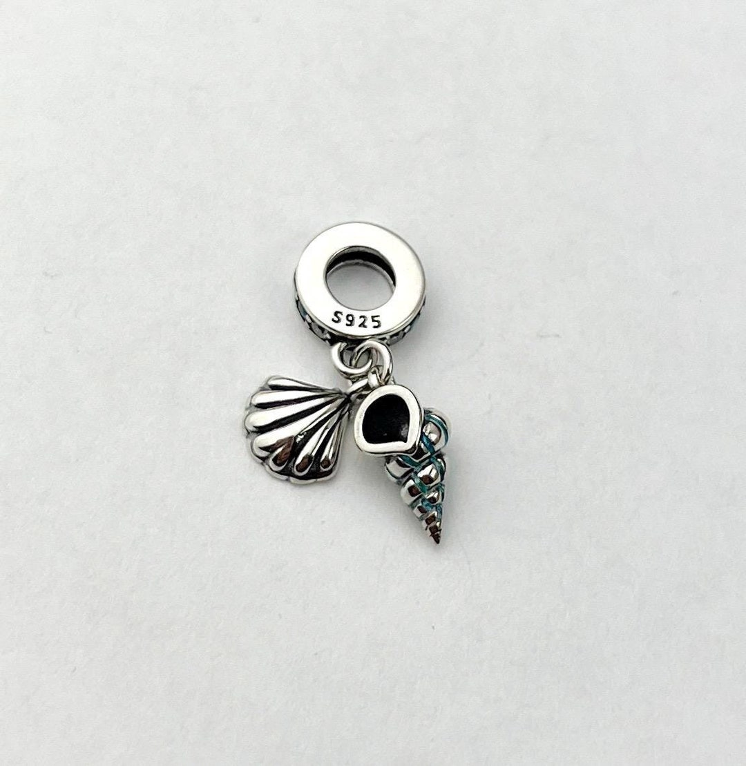 Shell Snail 925 Silver Charm for Pandora Bracelet or Chain Silver, Blue ...