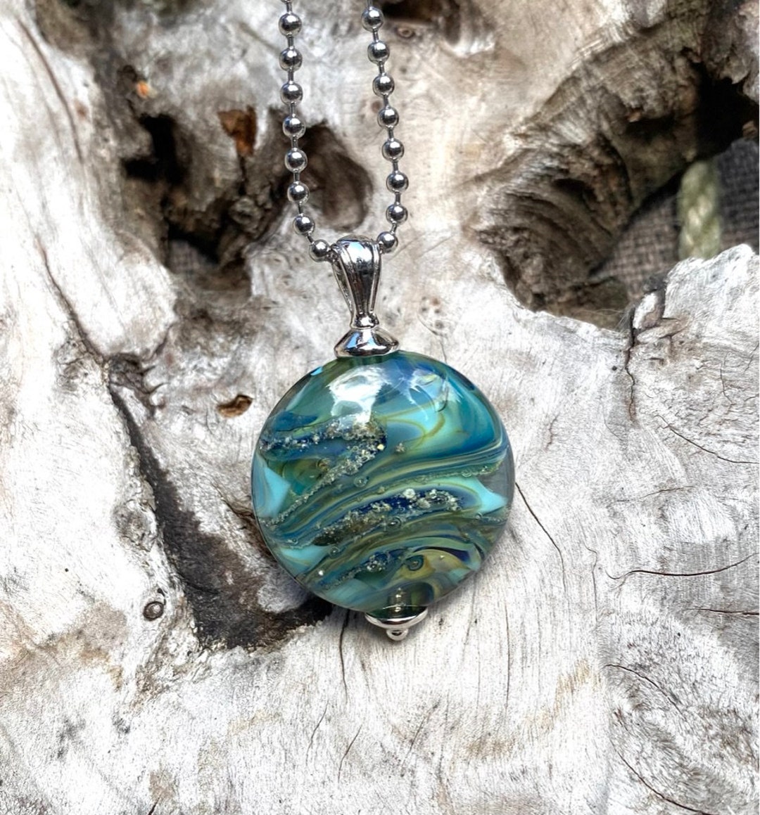 Mourning Memory Bead, Ash Bead, Memorial Jewelry Made of Murano Glass ...