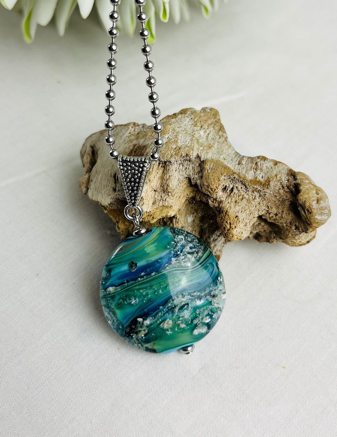 Mourning Memory Bead, Ash Bead, Memorial Jewelry Made of Murano Glass ...