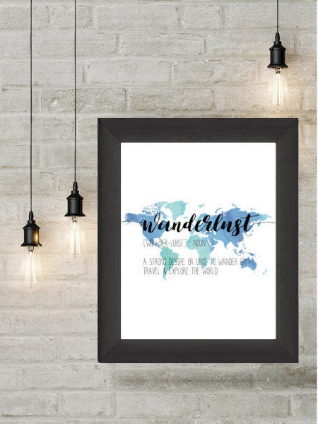 2 for 1 PRINTABLE "wanderlust" Quote - Etsy