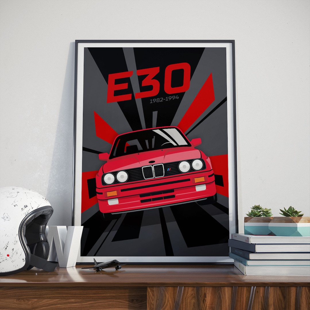 BMW E30 Poster Supercar Printed on Smooth, Ultra White Inkjet Paper ...