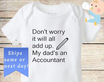 Future Accountant Baby Bodysuit Accountant Baby Pregnancy - Etsy
