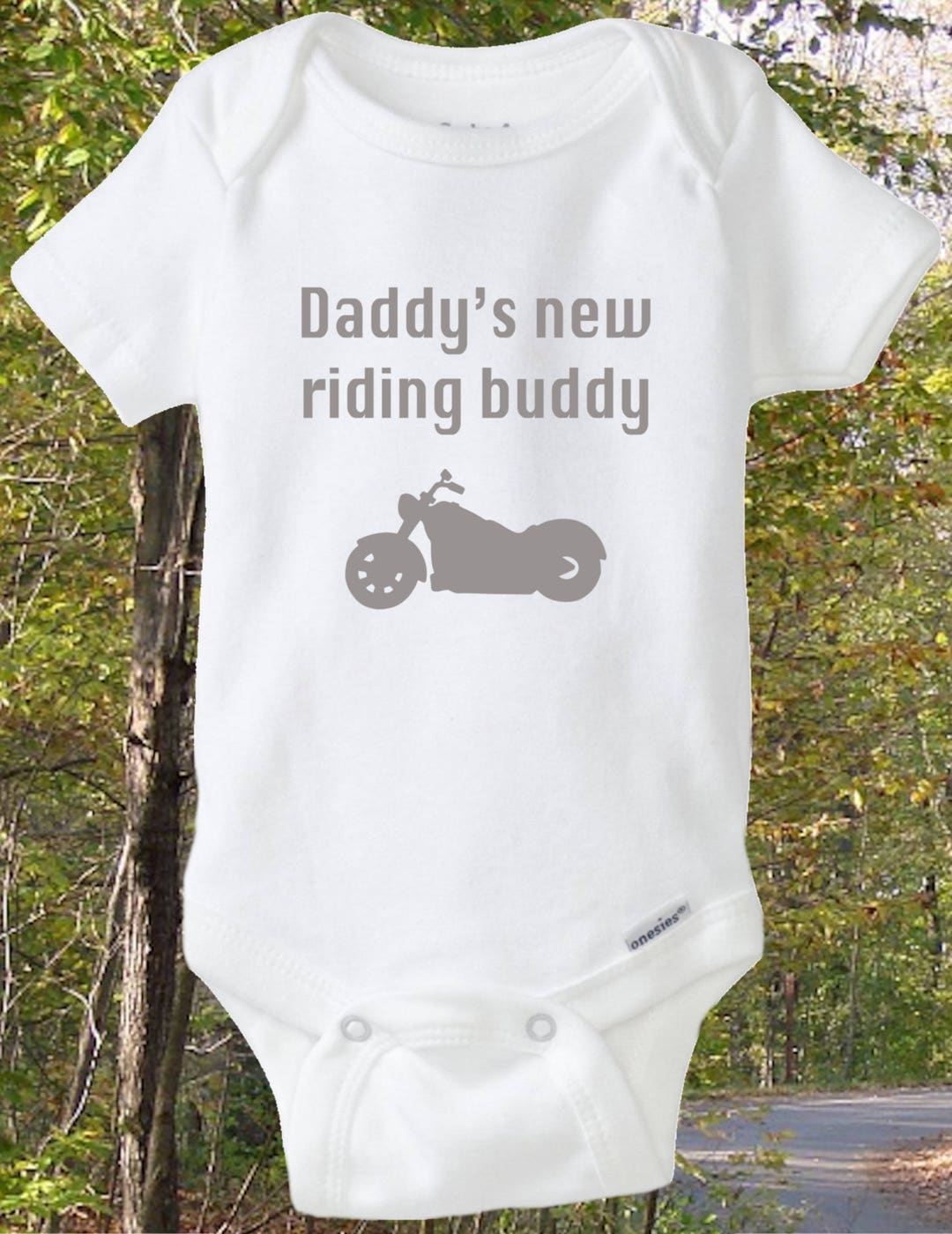 Motorcycle Baby Shirt, Daddy's New Riding Buddy Onesie, New Baby Boy ...