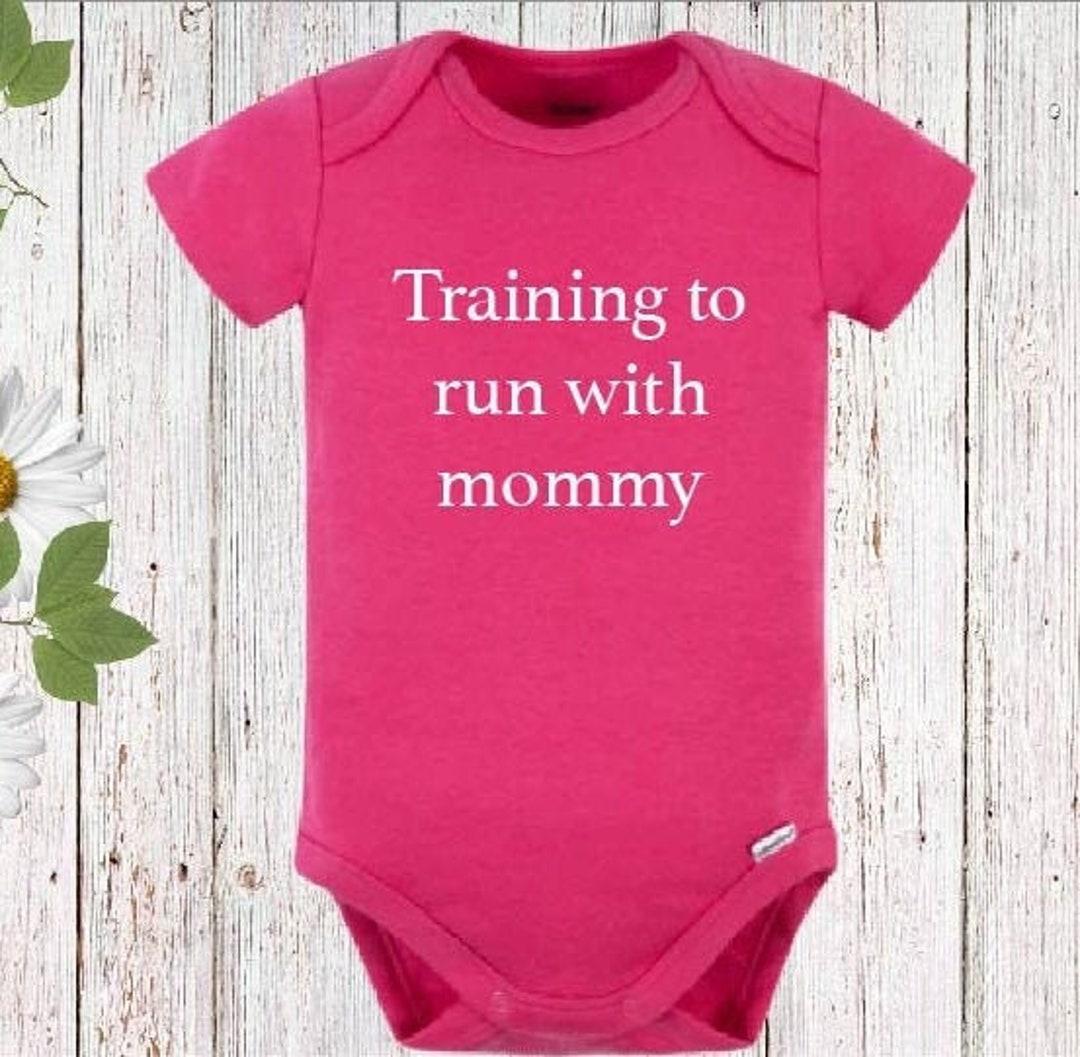 Training to Run With Mommy, Running Baby Onesie®, Running Toddler Shirt ...