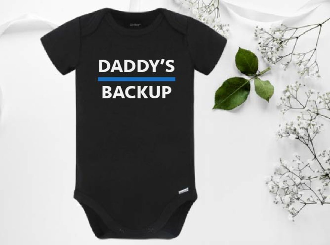 Police Baby Onesie®, Daddy's Backup, Police Toddler Shirt, Thin Blue ...