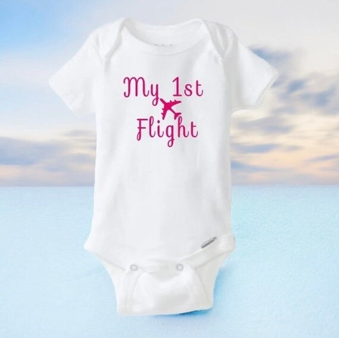 My 1st Flight Baby Onesie®, First Time on an Airplane Bodysuit, Unisex ...