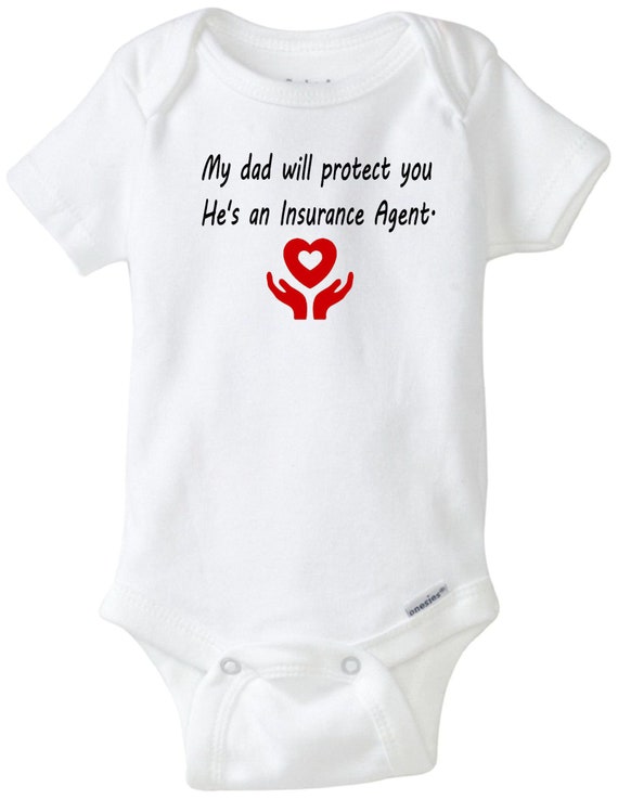 Baby Onesie/ Gerber/ My Dad is an Insurance Agent/advertising | Etsy
