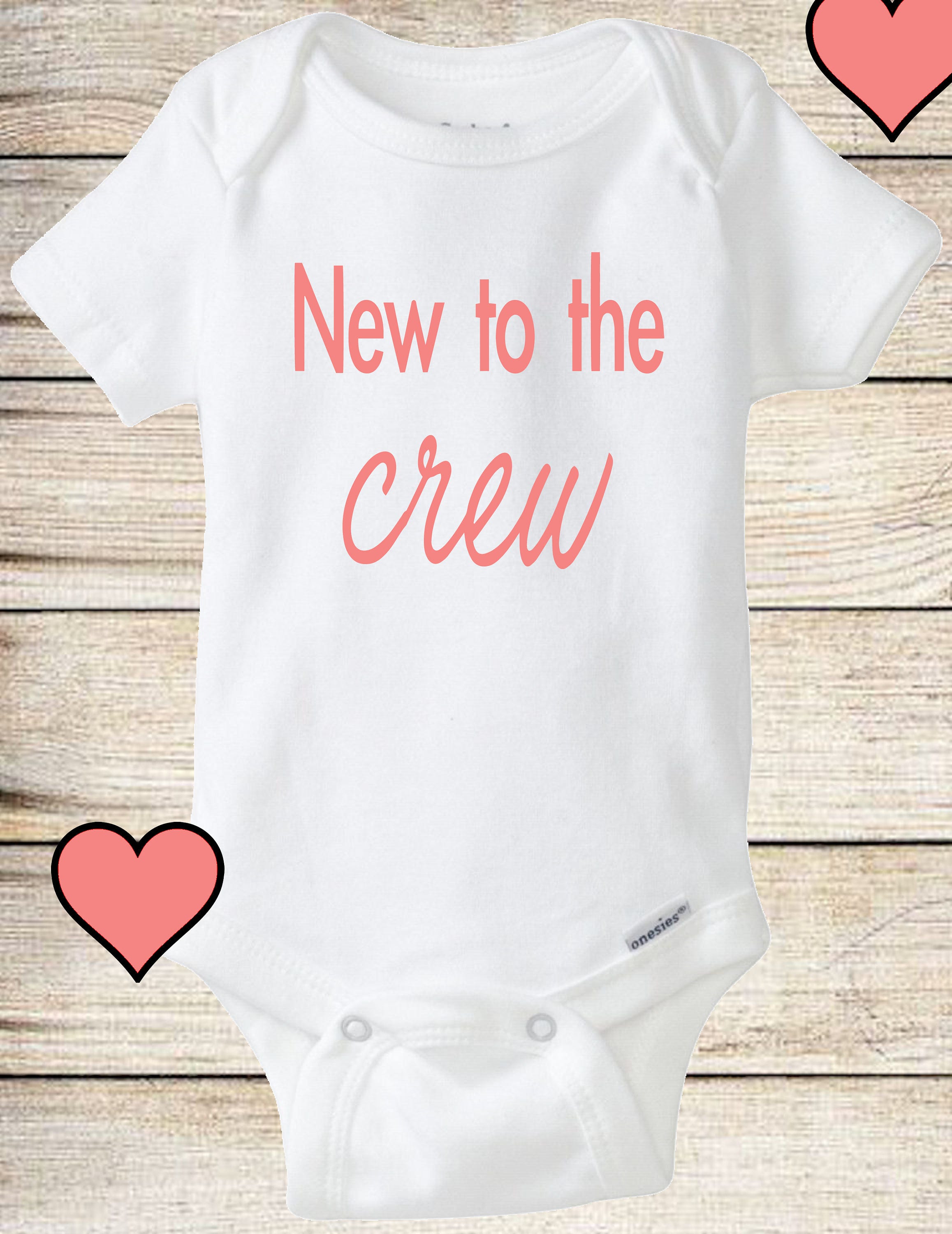 New to the crew baby onesie® baby announcement newborn baby | Etsy