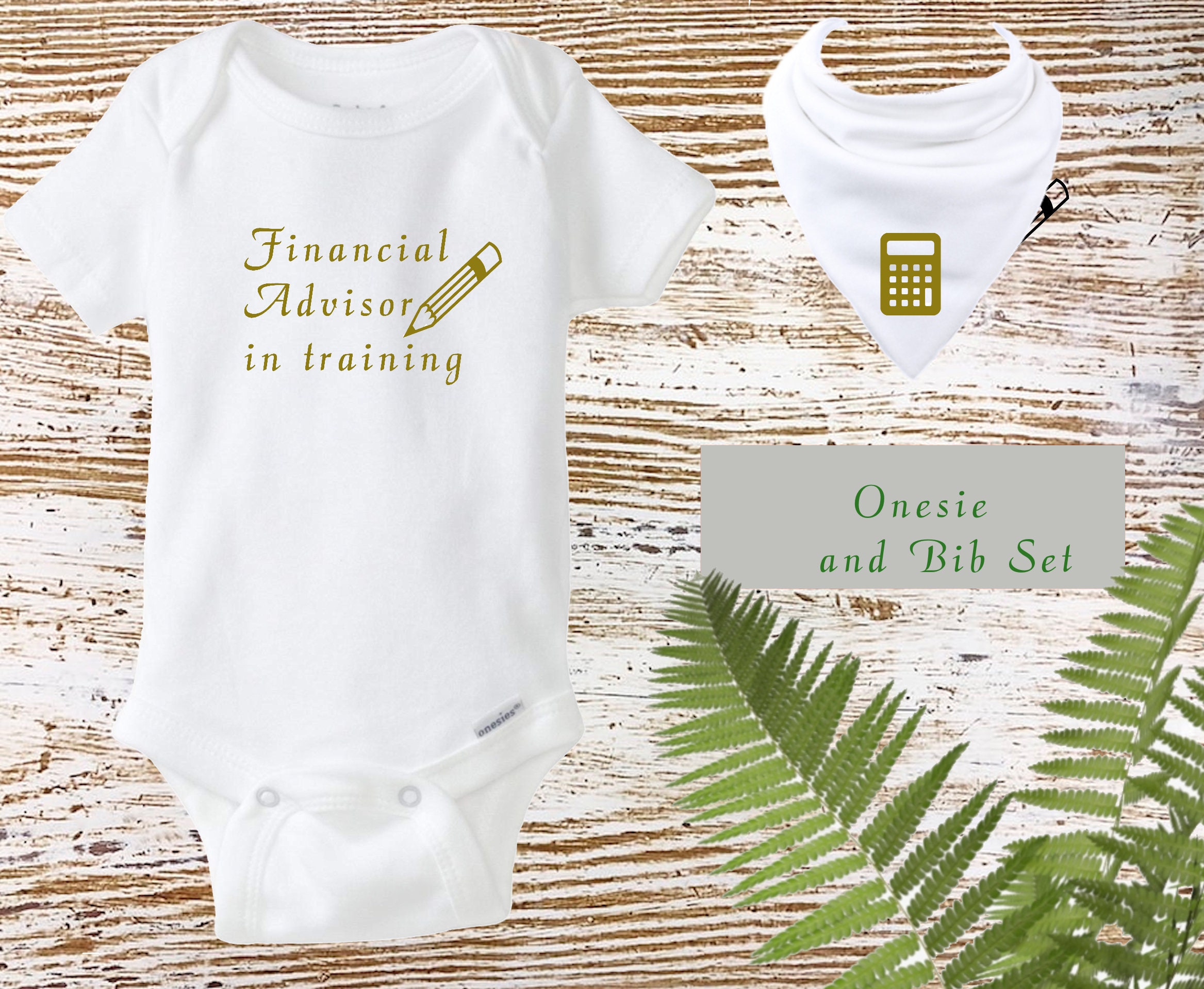 Future Financial Advisor in Training Baby Onesie and Bib Set. - Etsy