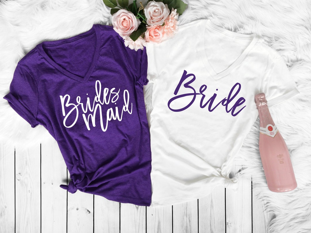 Purple Bridesmaid Shirt, Getting Ready Shirts, Bachelorette Party Shirt ...