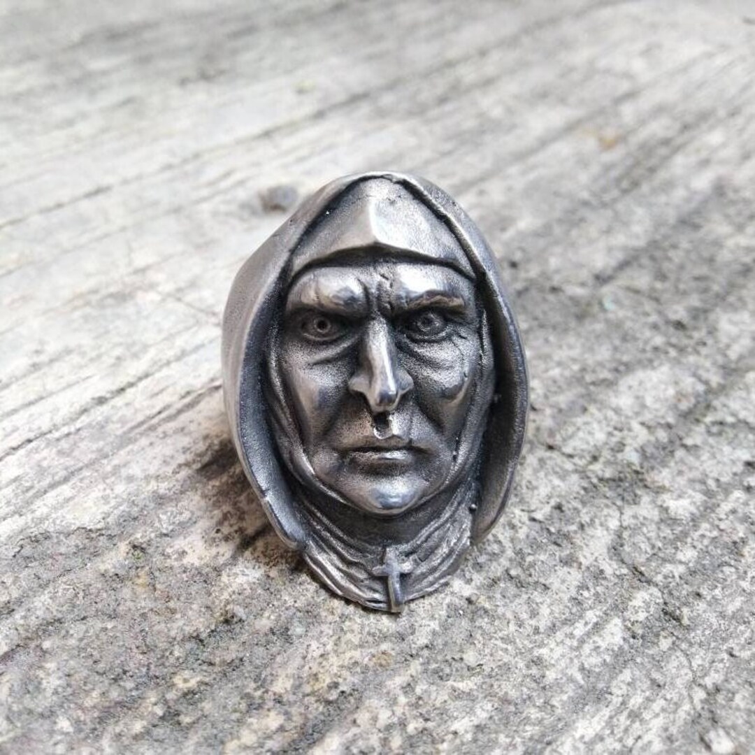 Handmade the NUN Valak Ring : Oxidized Lead Free Pewter, White Brass ...