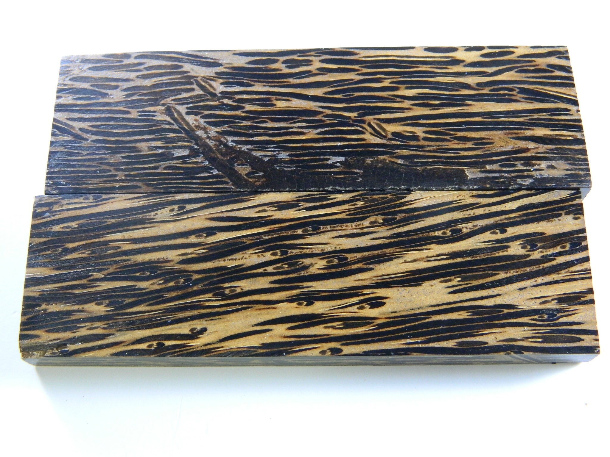 Burned Wood Grain Inlaid Knife Handle Blank Scales 1 Pair | Etsy