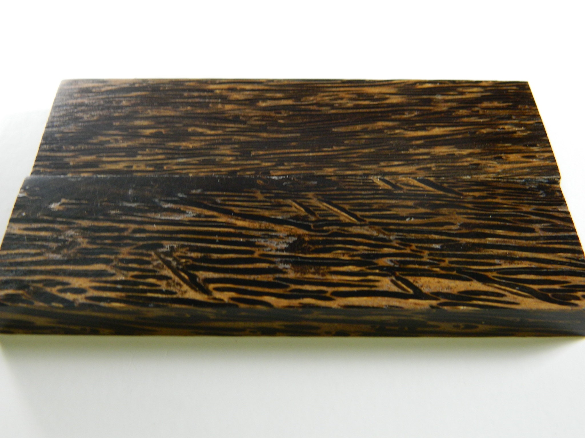 Burned Wood Grain Inlaid Knife Handle Blank Scales 1 Pair | Etsy