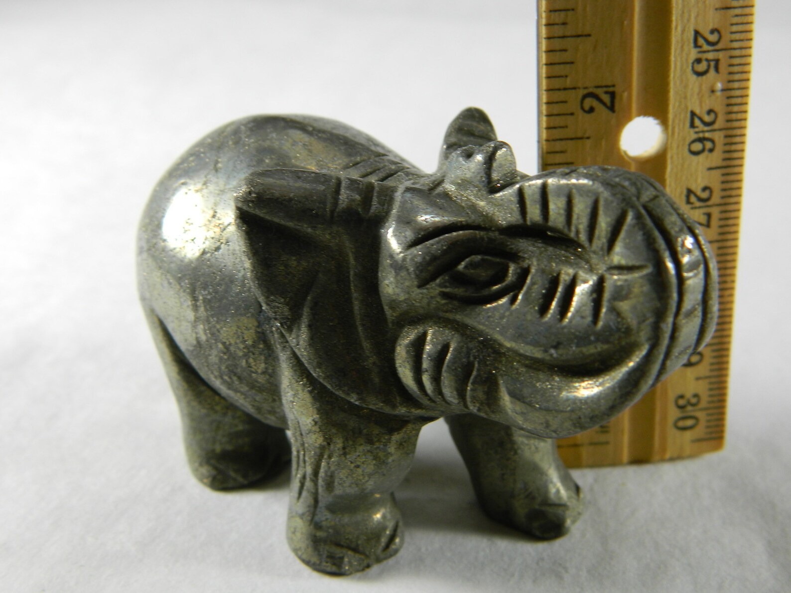 74MM Natural Golden Pyrite Hand Carved Elephant Gemstones | Etsy