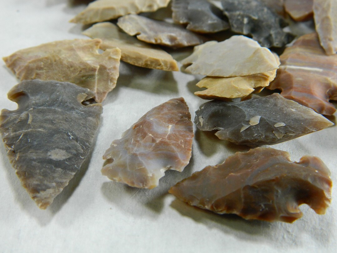 Stone Arrowheads - Native American Agate Hand Made Arrowheads - #1 ...