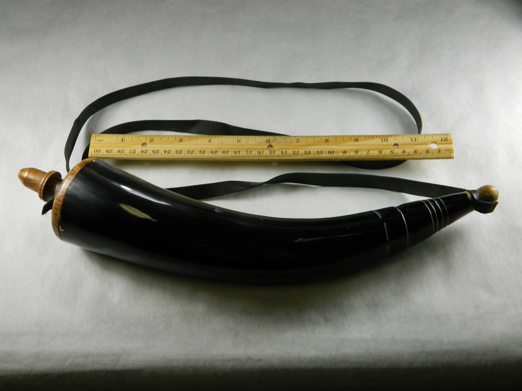 Large Black Powder Powder Horn Vintage Styled Cow Bull Horn | Etsy