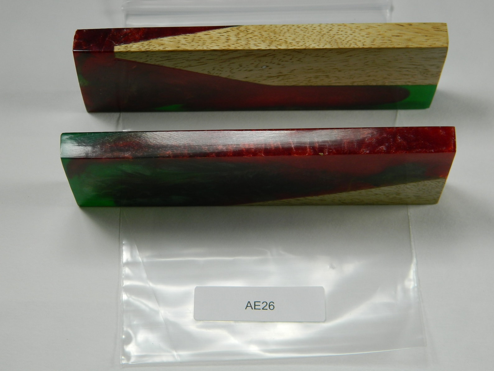 Wood & Resin Inlaid Knife Handle Blank Scales 1 Pair Green | Etsy