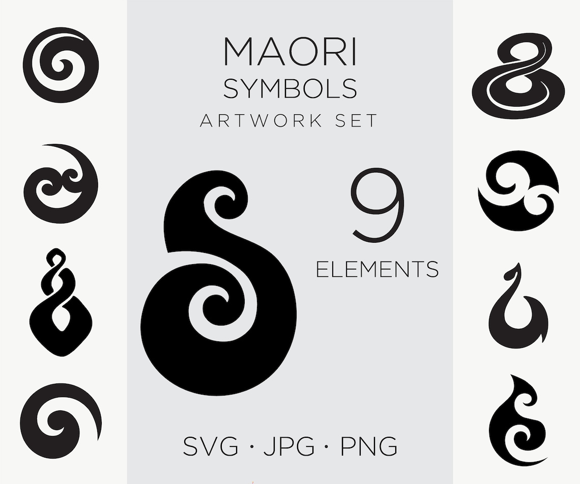9 Maori Symbols - Cliparts - Digital Prints, Instant Downloads - Etsy ...