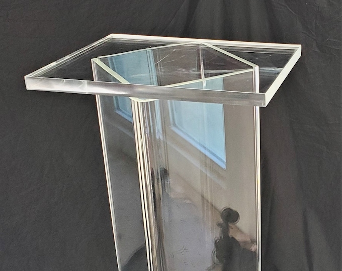 Acrylic Pillar / Display Stand 14 Sq X 40h With Extended Base Made to ...