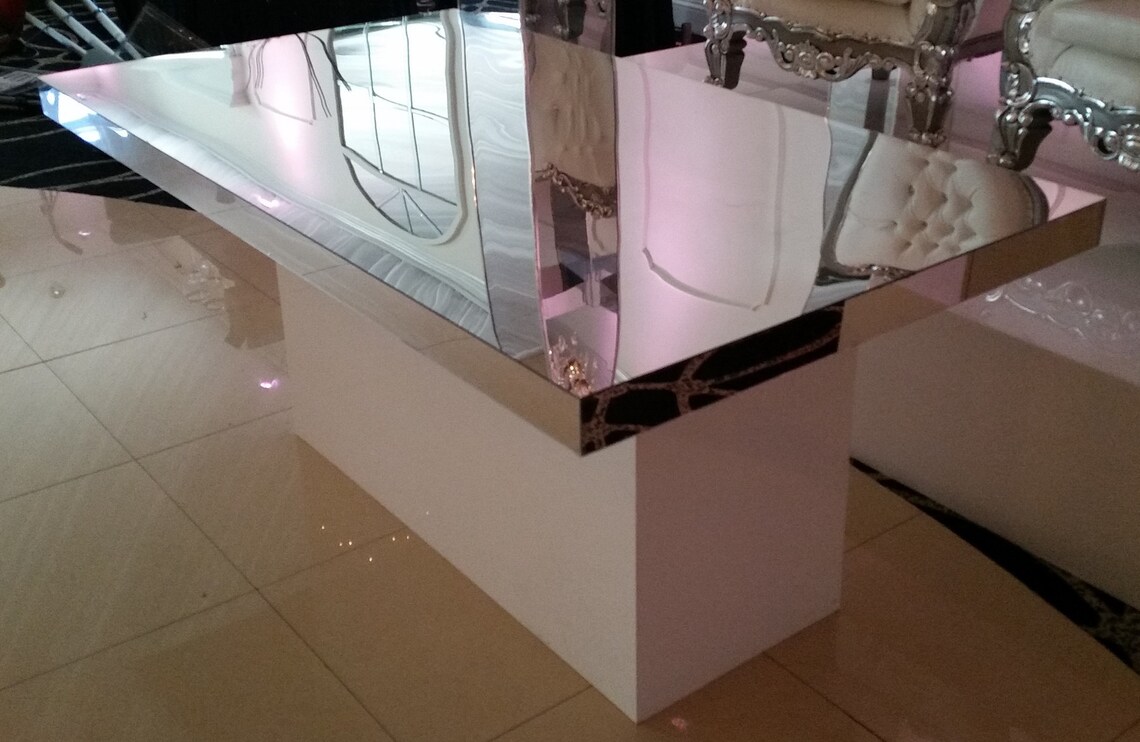 Acrylic Bride Groom Ghost Table With Mirror or White Base - Etsy