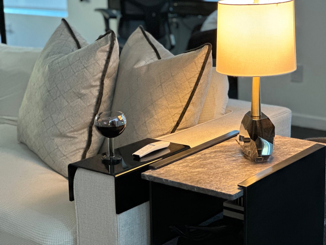 Couch/chair Arm Table Clear -narrow - Turn Your Couch Arm Into a Table ...