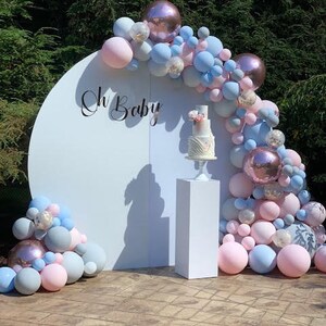 6' Acrylic Round Back Drop - 72"t X 72"w ; Free Standing Design - Hand ...