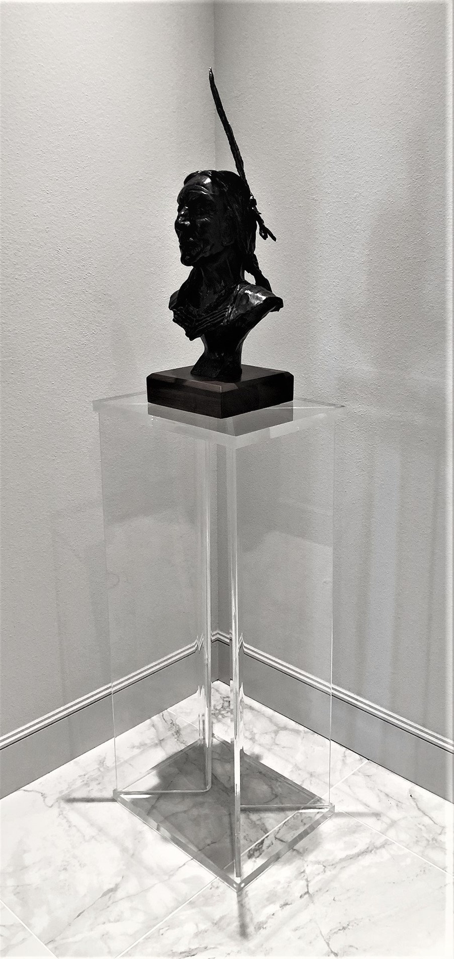 Acrylic Pillar / Display Stand - 14" Sq X 40"h With Extended Base- Made ...