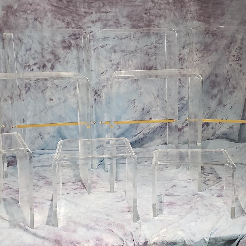 Acrylic Stool 17h X 15w X 12d in 3/4 - Etsy