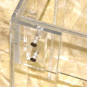 Acrylic Side / End Table "button Line" Style 16"l X 16"w X 22"h Made to ...