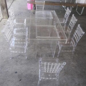 Acrylic Modular Table - 72"l X 24"w X 30" H on 16" Sq Pillar Bases ...