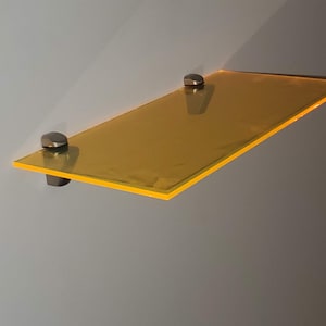 18"l Neon Acrylic Wall Shelf With Metal Brackets -8"wide 1/4" Acrylic ...