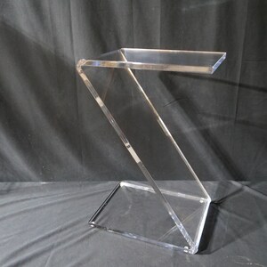 Clear Acrylic Side Table "z" Style Slide Table, End Table - 23" H X 14 ...