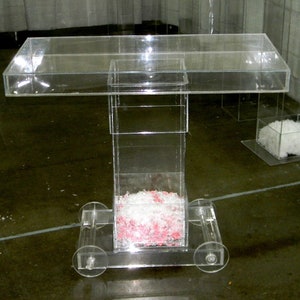 Acrylic Cake Table / Game Table - Modular Top : Hand Crafted in the U.S ...