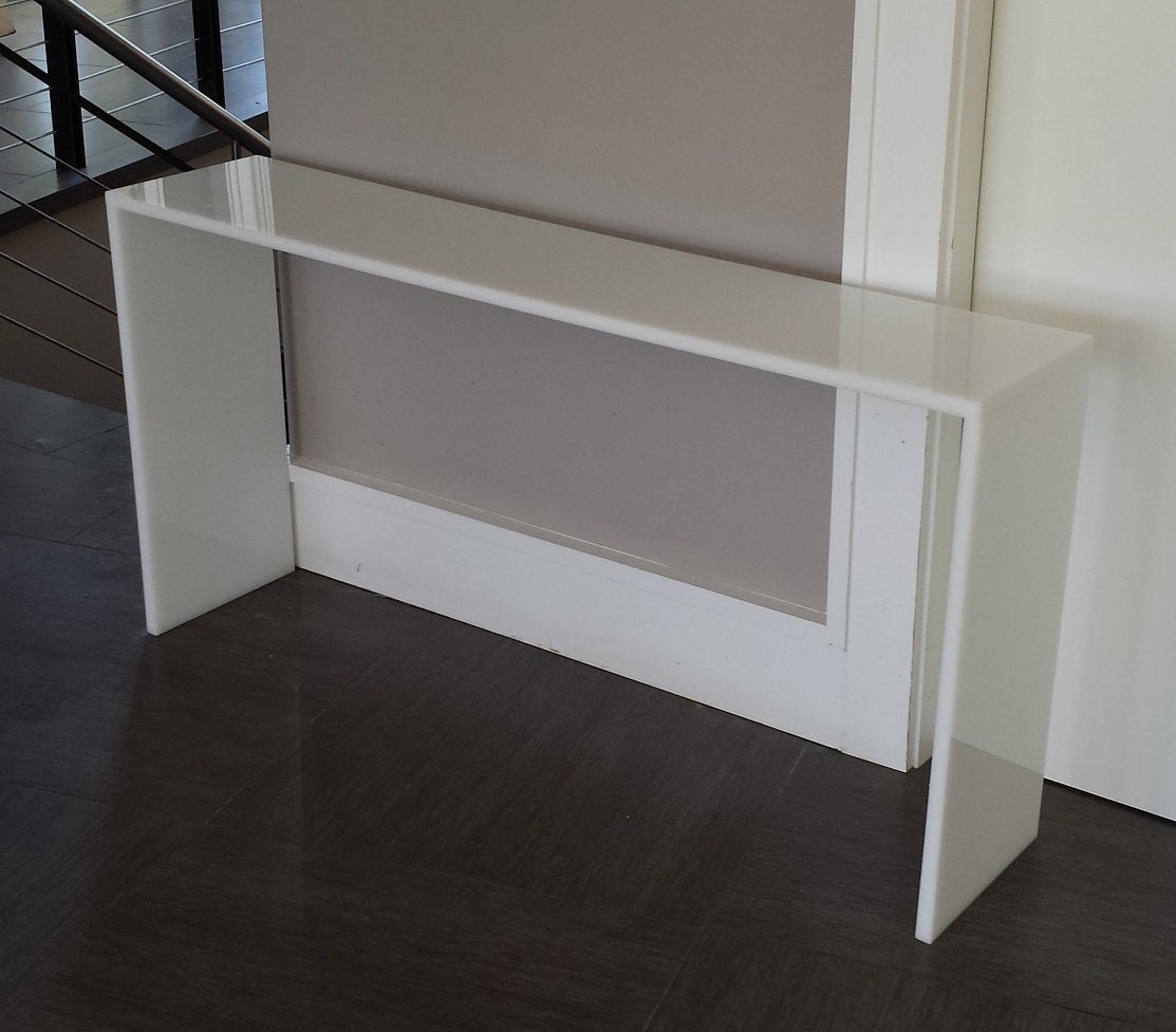 Acrylic Console Table "straight Edge" 48"l X 14"w X 30"h *custom Sizing ...
