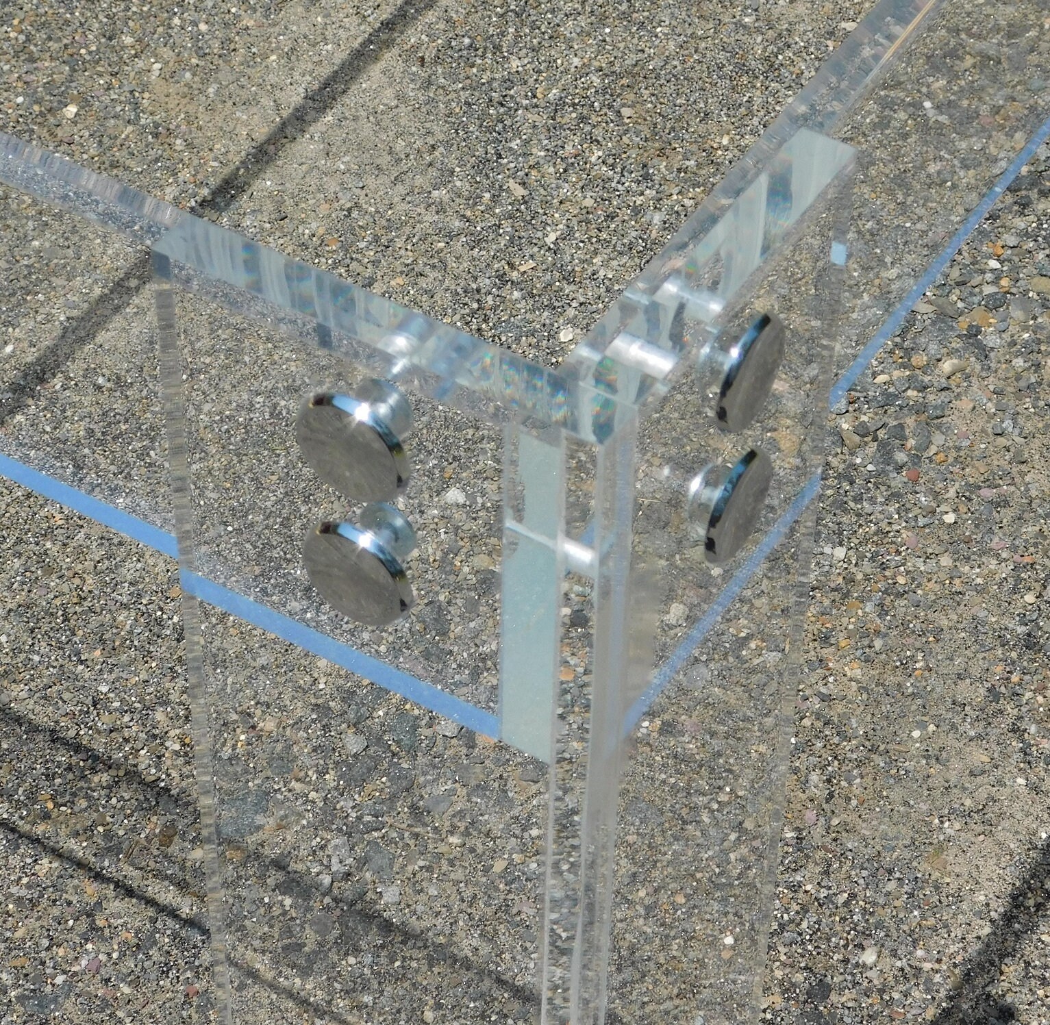 Acrylic Dining Table Fully Clear Button Style Connectors - Etsy