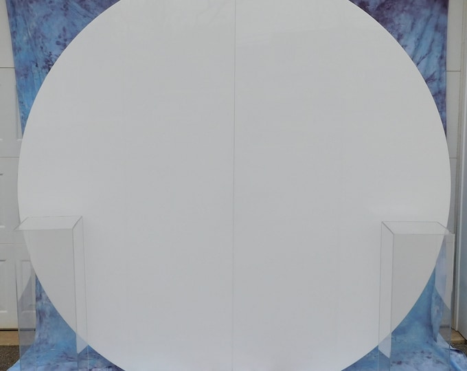 6' Acrylic Round Back Drop - 72"t X 72"w ; Free Standing Design - Hand ...