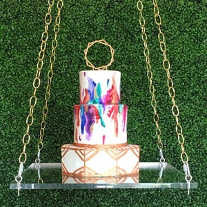 Acrylic Cake Swing - 16" Dia Round or Sqaure - Hand Crafted in the US ...