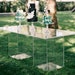 Acrylic Slab Top Table/ghost Table on 16 Sq Pillar Legs great for ...