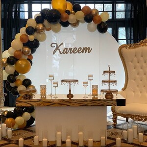 6' Acrylic Round Back Drop - 72"t X 72"w ; Free Standing Design - Hand ...