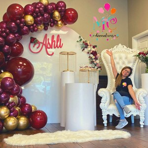 6' Acrylic Round Back Drop - 72"t X 72"w ; Free Standing Design - Hand ...